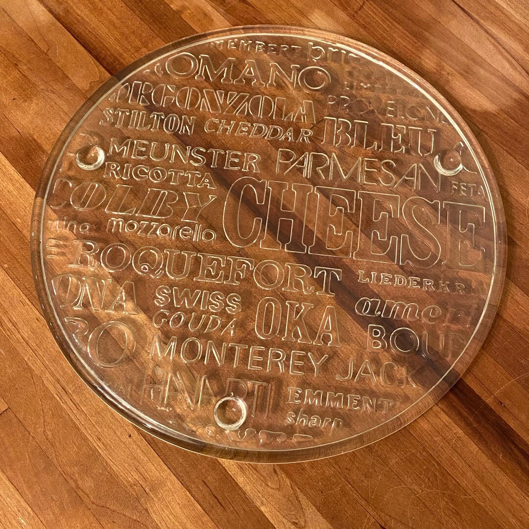Vintage Cheese Platter Clear Glass Round Footed Tray - Etsy