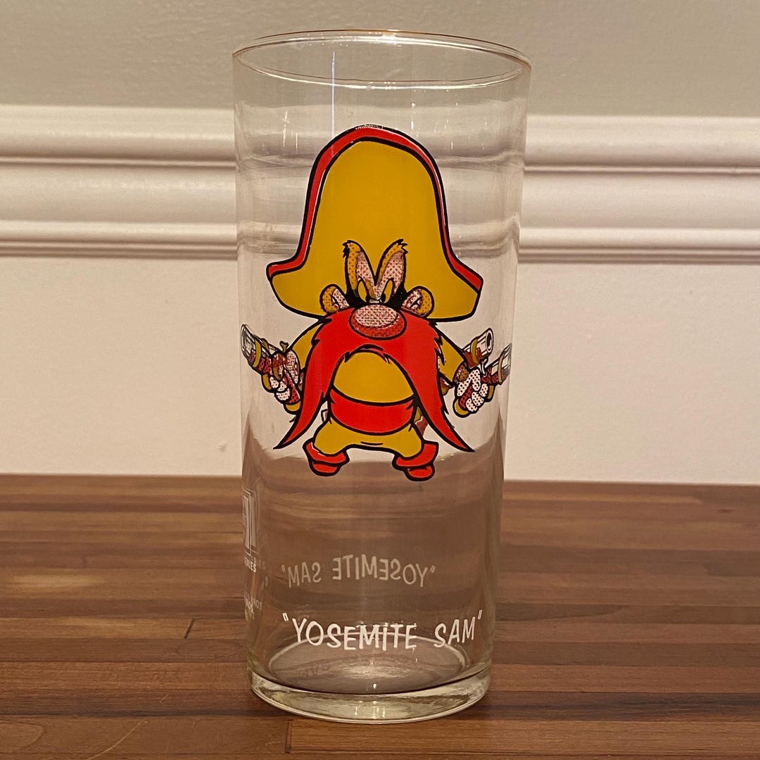 Vintage Yosemite Sam Looney Tunes Drinking Glass - Etsy