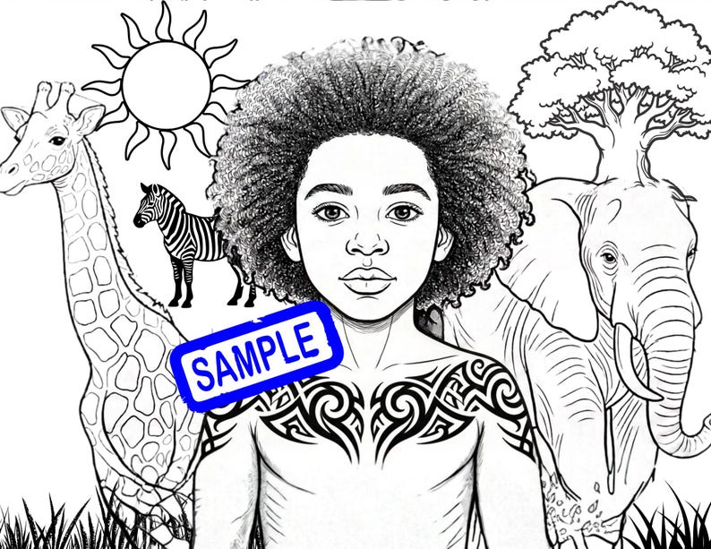 African Safari Animals Coloring Pages | Cultural Diversity Kids ...