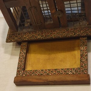 Antique Primative Bird Cage wood Art bird Cage vintage Bird Cage Home ...