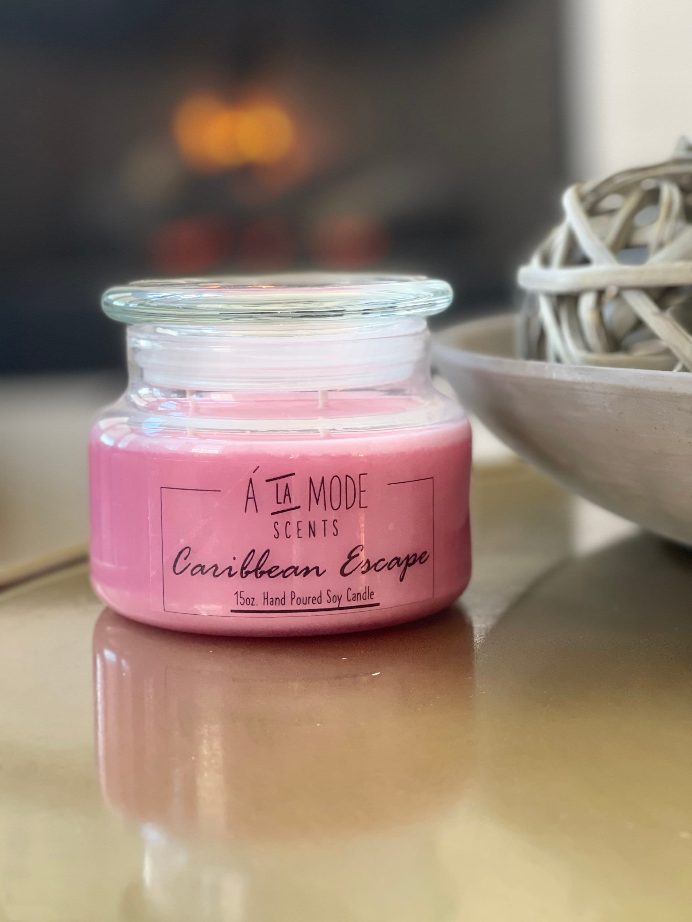 15oz Hand Poured Candle Caribbean Escape | Etsy