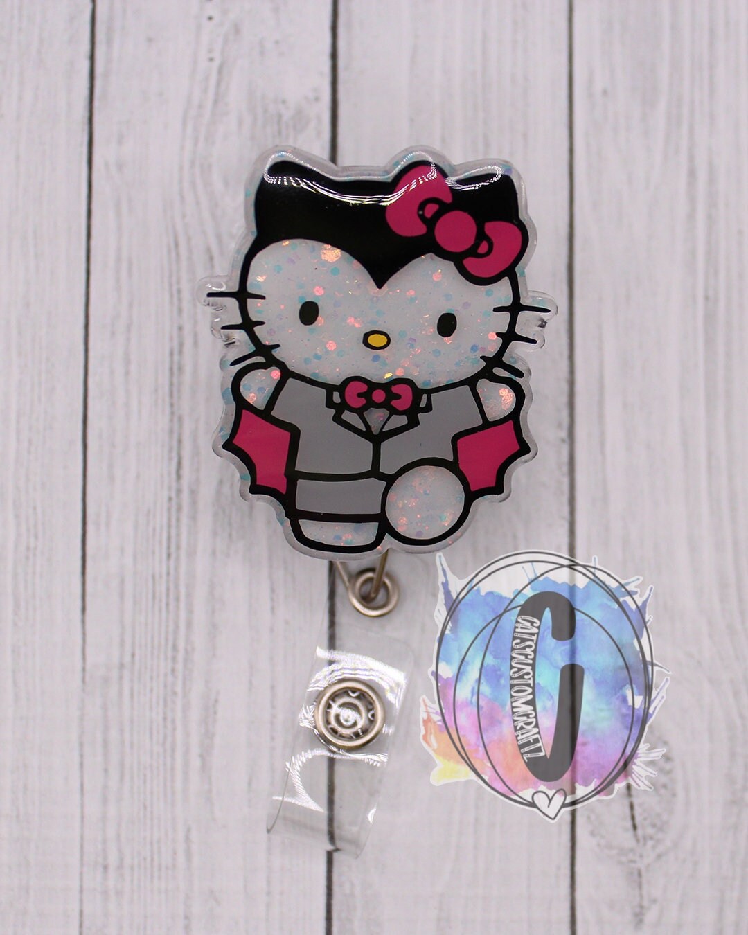 Hello Kitty Vampire Badge Reel - Etsy