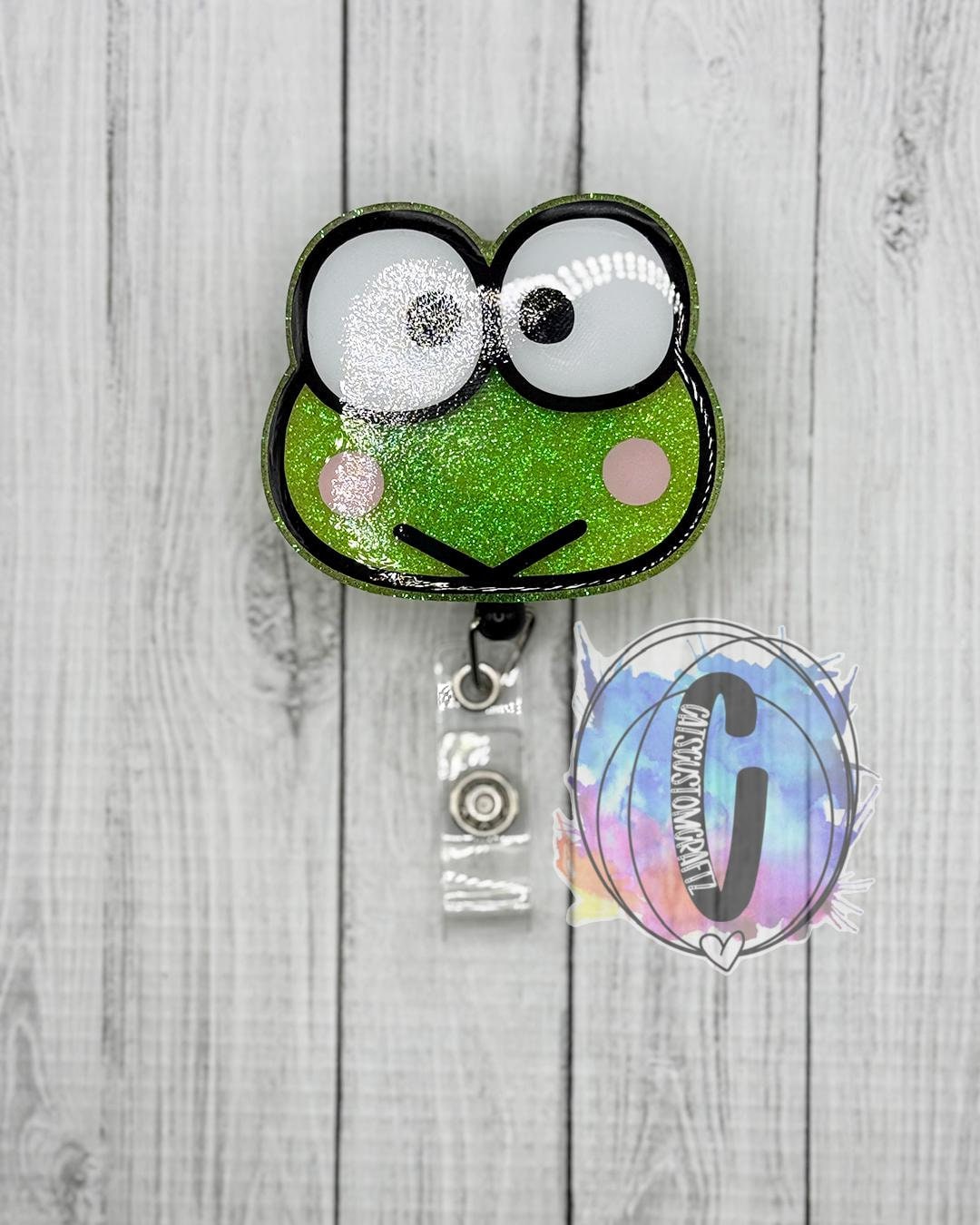 Keroppi Face Badge Reel - Etsy