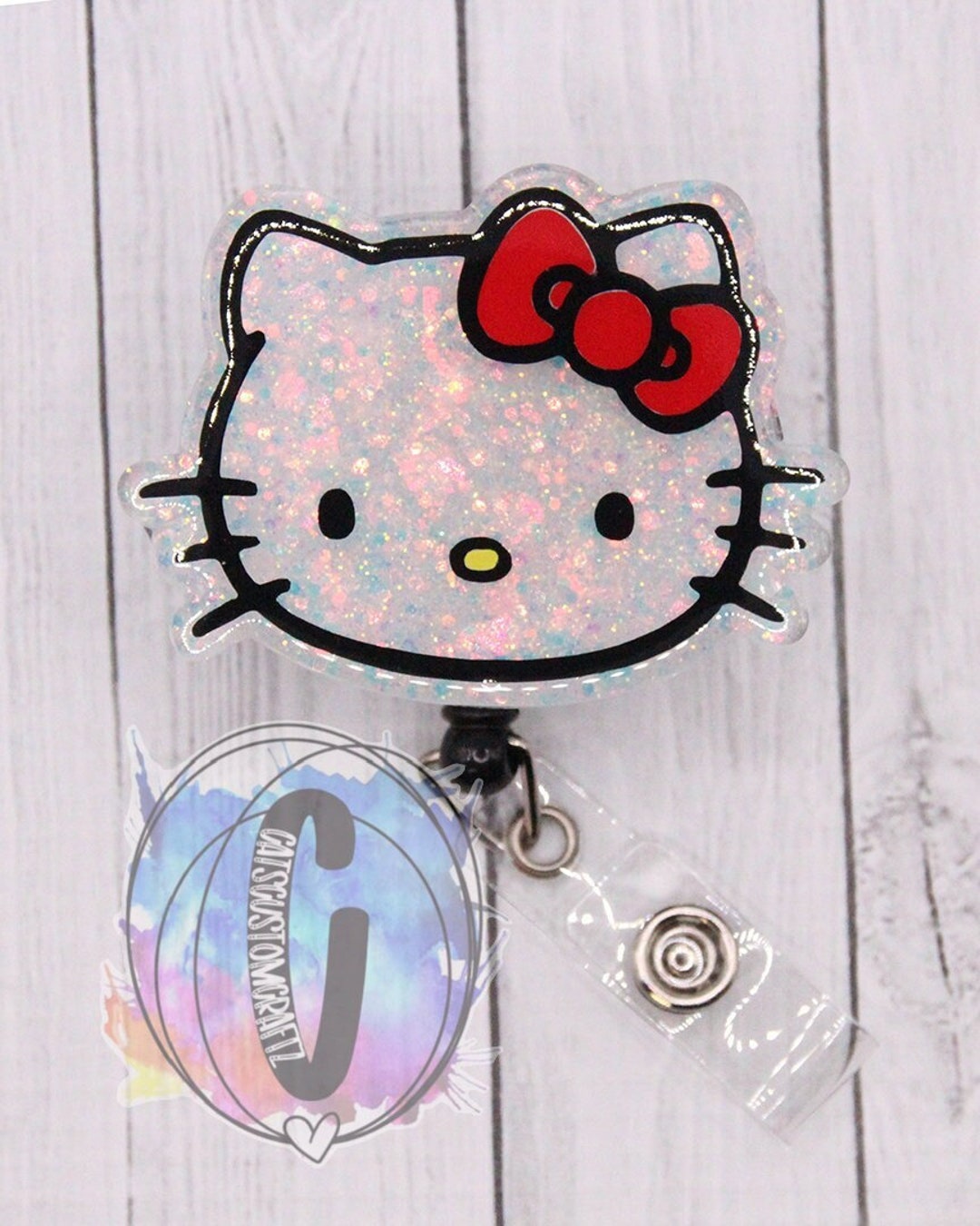 Hello Kitty Badge Reel - Etsy