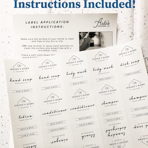 Customizable Labels for the Home 15 Waterproof Labels for - Etsy