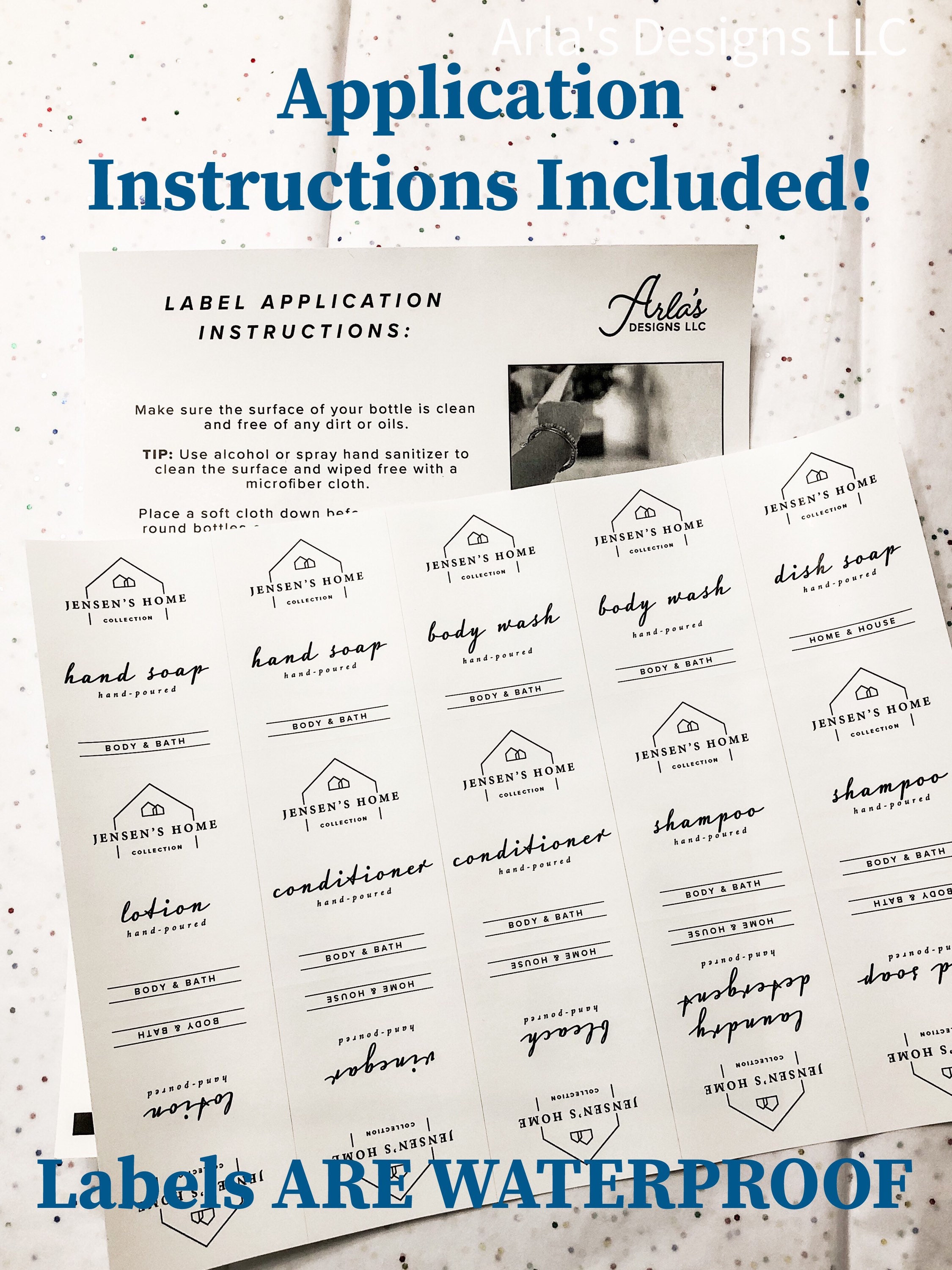 Customizable Labels for the Home 15 Waterproof Labels for - Etsy