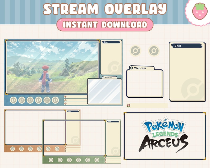 Twitch Stream Overlay / Pokémon Legends Arceus / Customizable - Etsy ...