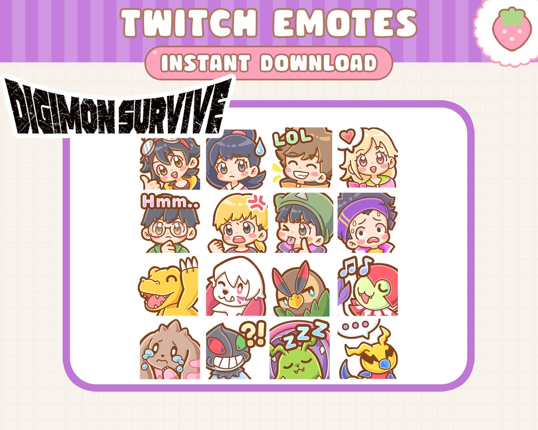 Twitch Discord Emotes / DIGIMON SURVIVE - Etsy