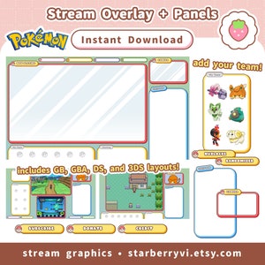 Stream Overlay + Twitch Panels / Pokémon Layout / Customize / Switch ...
