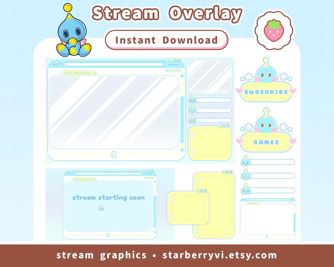 Sonic Chao / Stream Overlay / Panels / Bildschirme / Anpassen - Etsy.de