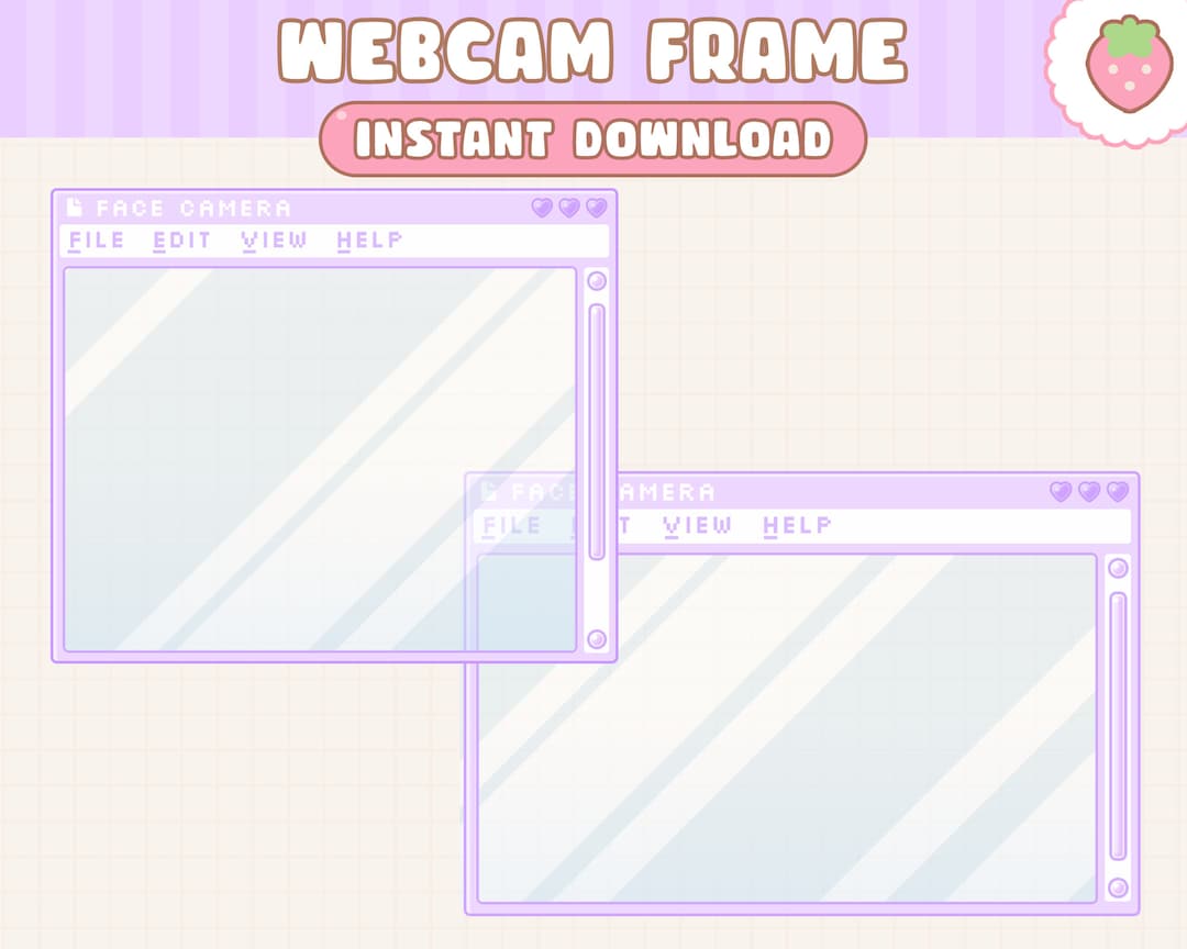 Twitch Stream Webcam Overlay Frame / Purple / Kawaii Cute Pastel - Etsy