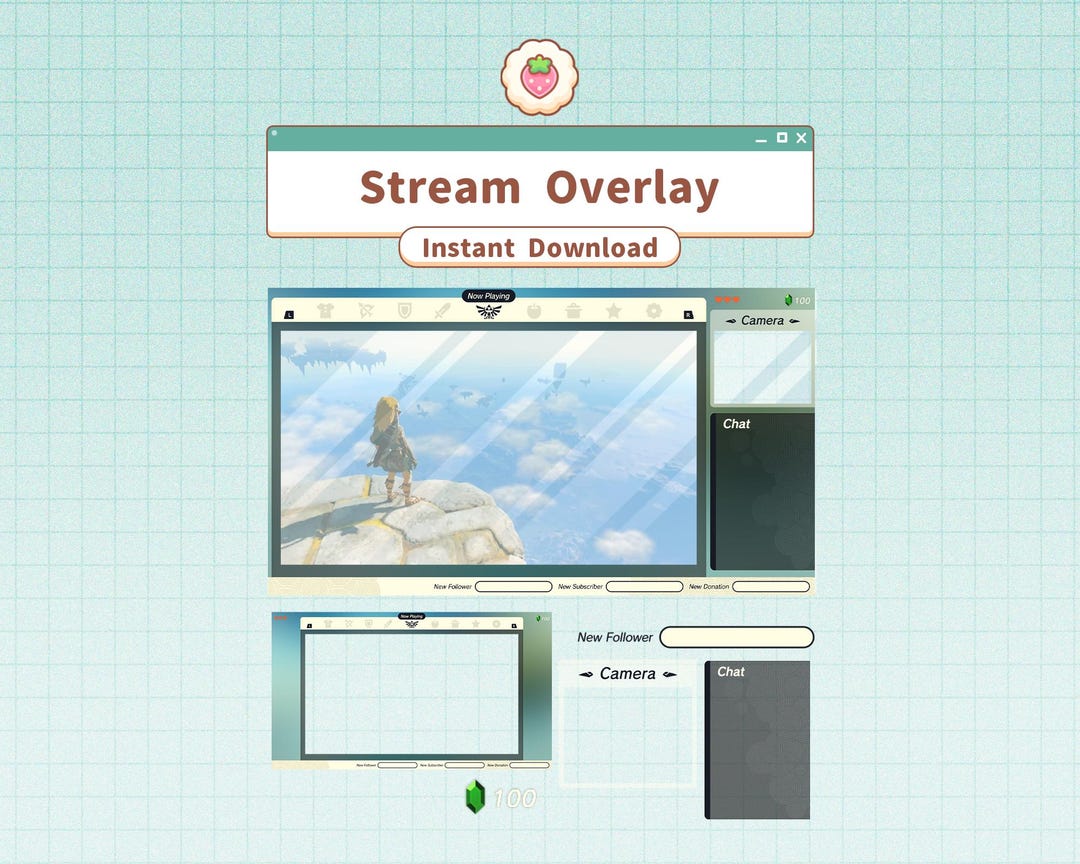 The Legend of Zelda | Twitch Youtube Stream Overlay / Tears of the ...
