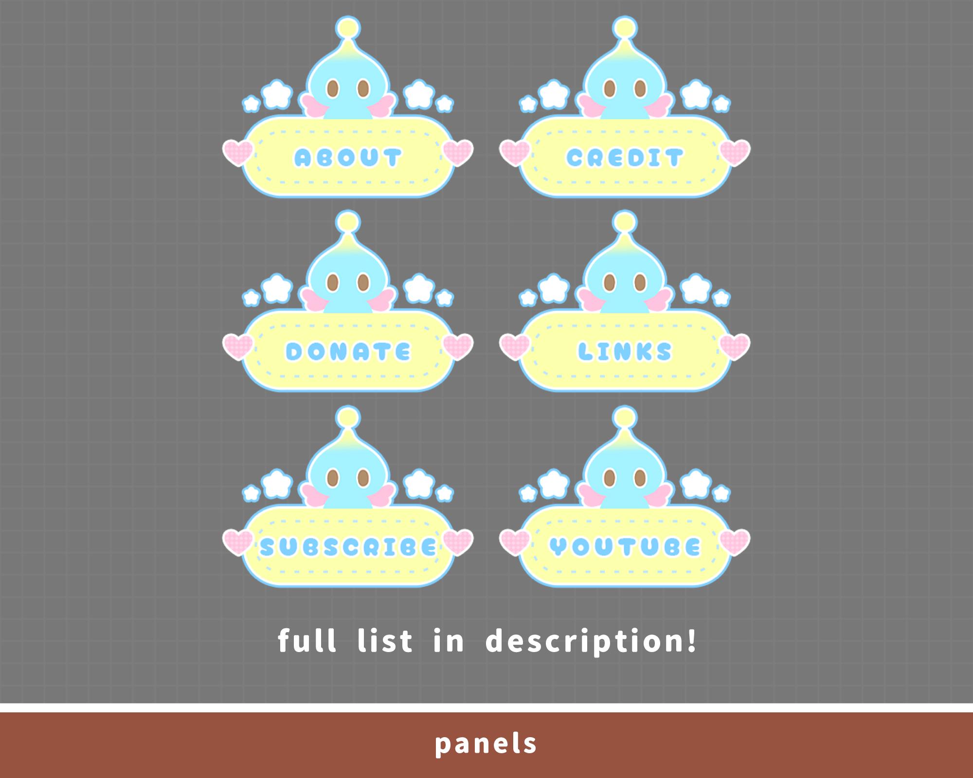 Sonic Chao | Twitch Stream Panels - Etsy