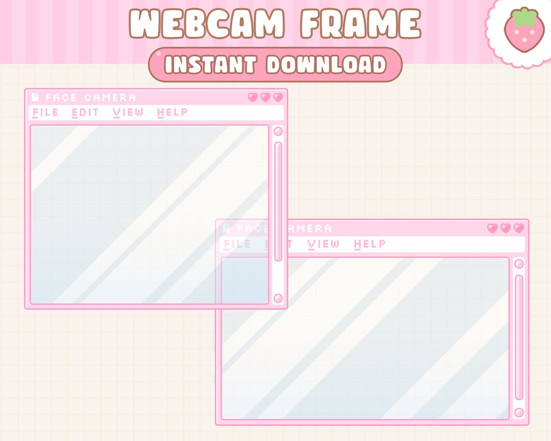 Twitch Stream Webcam Overlay Frame / Pink / Kawaii Cute Pastel - Etsy