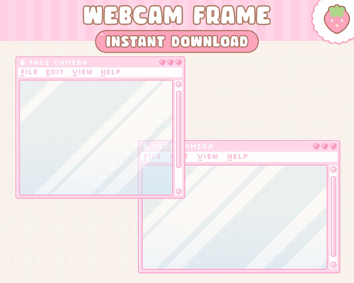 Twitch Stream Webcam Overlay Frame / Pink / Kawaii Cute Pastel - Etsy