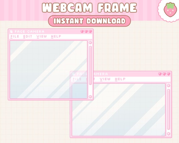Twitch Stream Webcam Overlay Frame / Pink / Kawaii Cute Pastel - Etsy