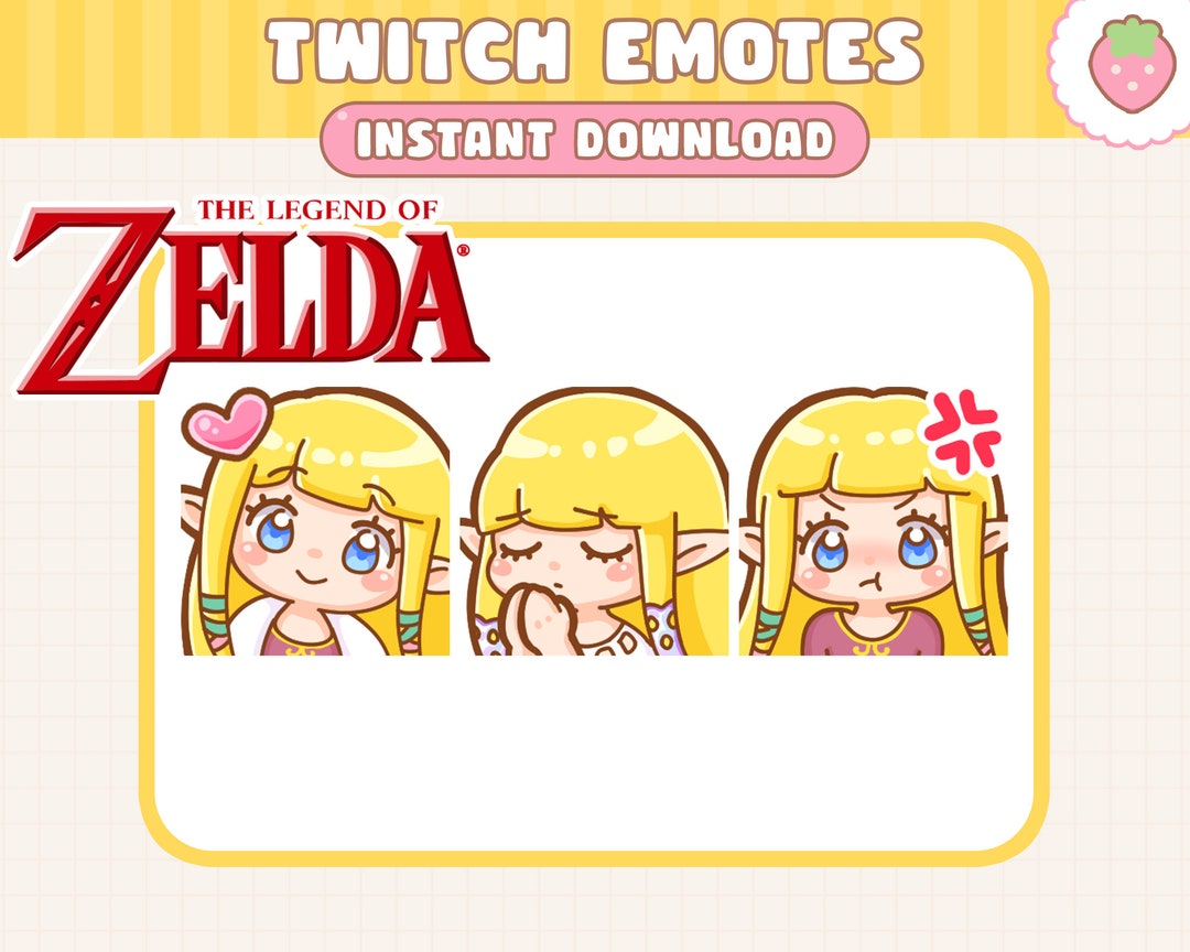 Twitch Discord Emotes / the Legend of Zelda / Princess Zelda - Etsy