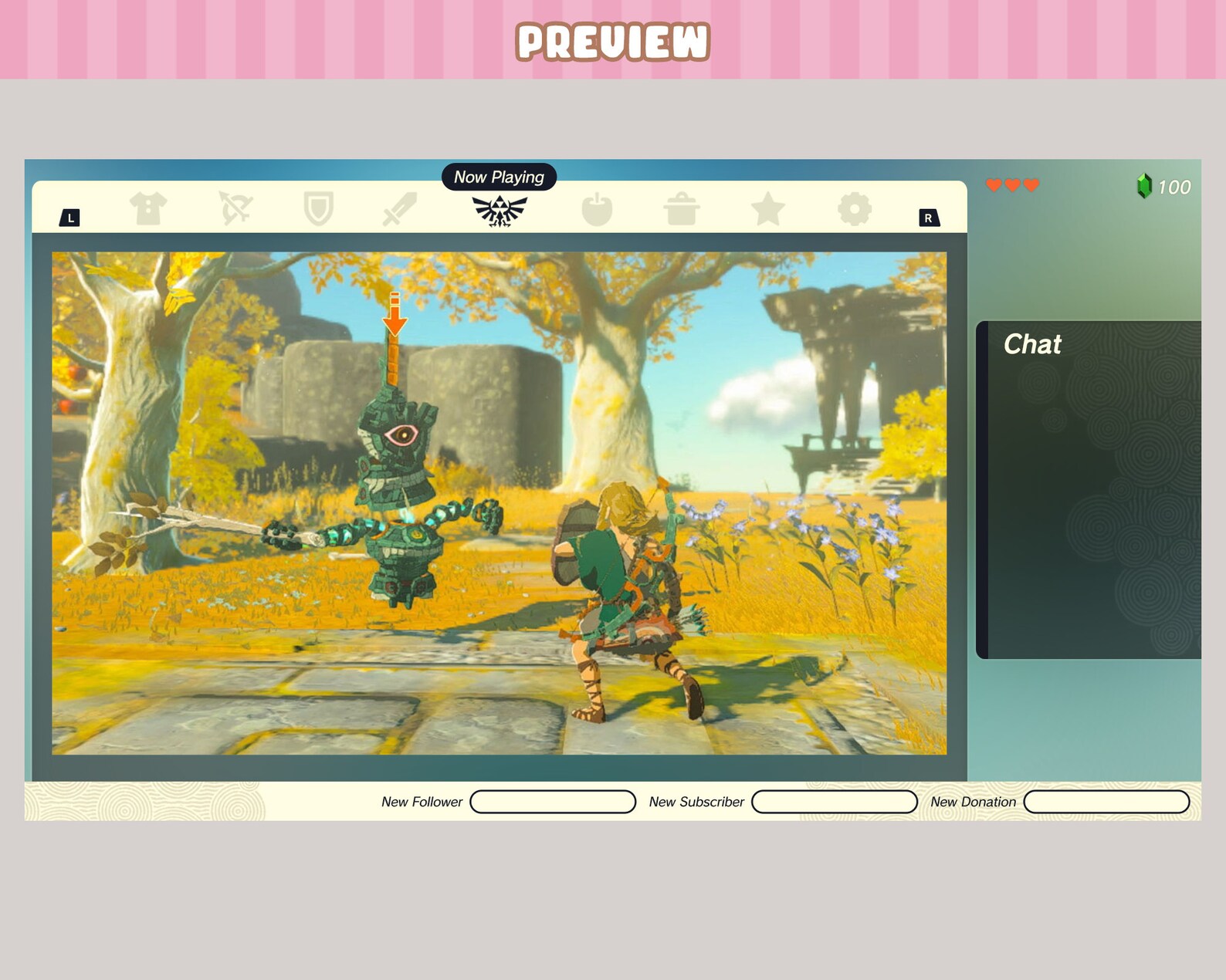 The Legend of Zelda | Twitch Youtube Stream Overlay / Tears of the ...