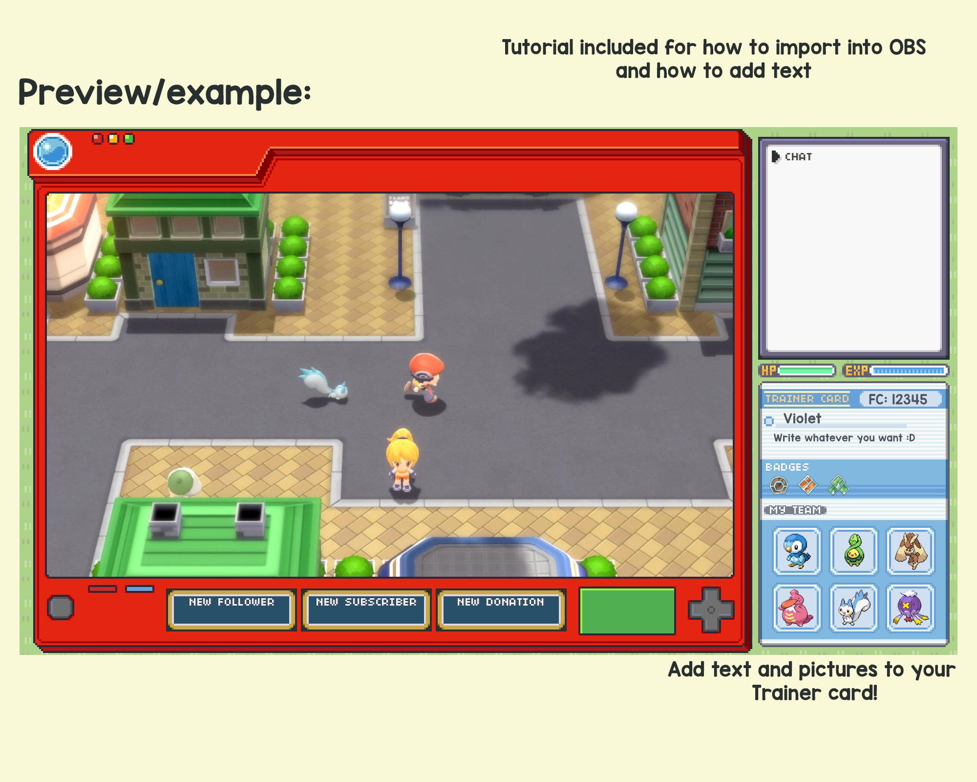 Twitch Stream Overlay / Pixelated Pokémon / Alert / Kawaii | Etsy