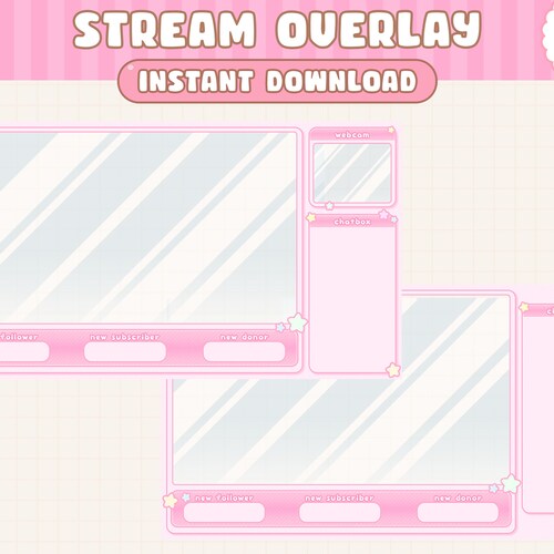 Twitch Stream Overlay Package / Cute Windows Theme / Simple / - Etsy