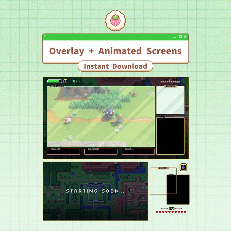 Twitch Zelda Overlays - Etsy