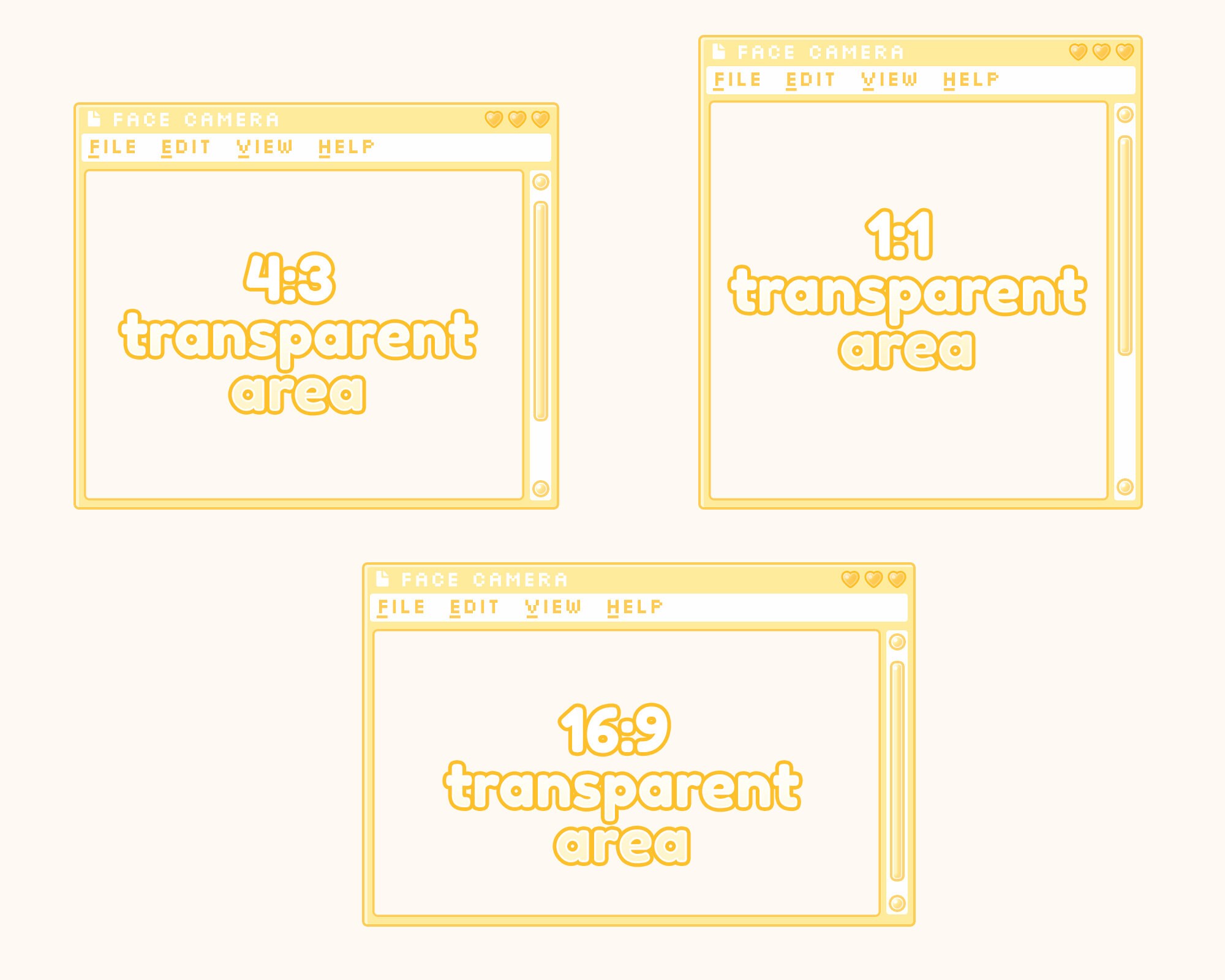Twitch Stream Webcam Overlay Frame / Yellow / Kawaii Cute Pastel - Etsy