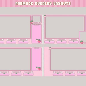 Twitch Stream Overlay Package / Strawberry / Animated Screens ...
