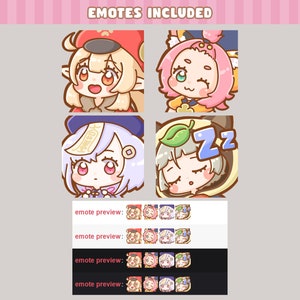 Twitch Discord Emotes / Genshin Impact / Klee, Diona, Qiqi, Sayu - Etsy