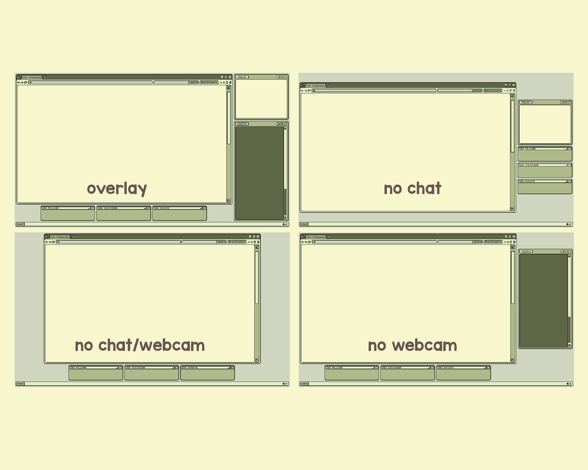 Twitch Stream Overlay Package / Tiny Pixel Internet Browser / | Etsy