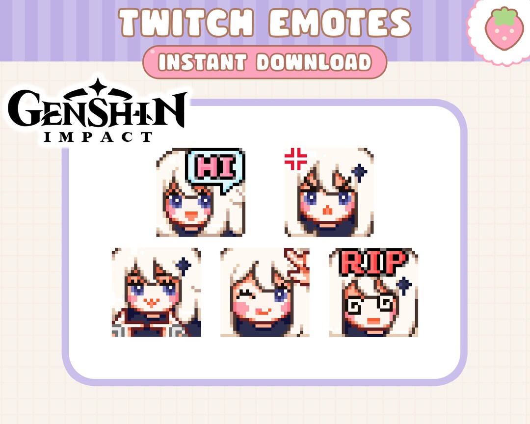 Twitch Discord Emotes / Genshin Impact Paimon / Kawaii Pixel Art - Etsy
