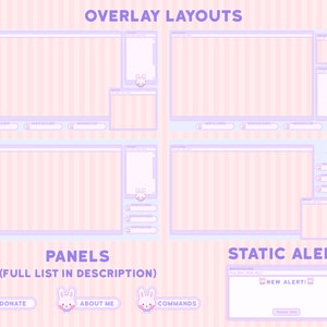 Twitch Stream Overlay Package / Cute Cozy Bunny / Kawaii - Etsy