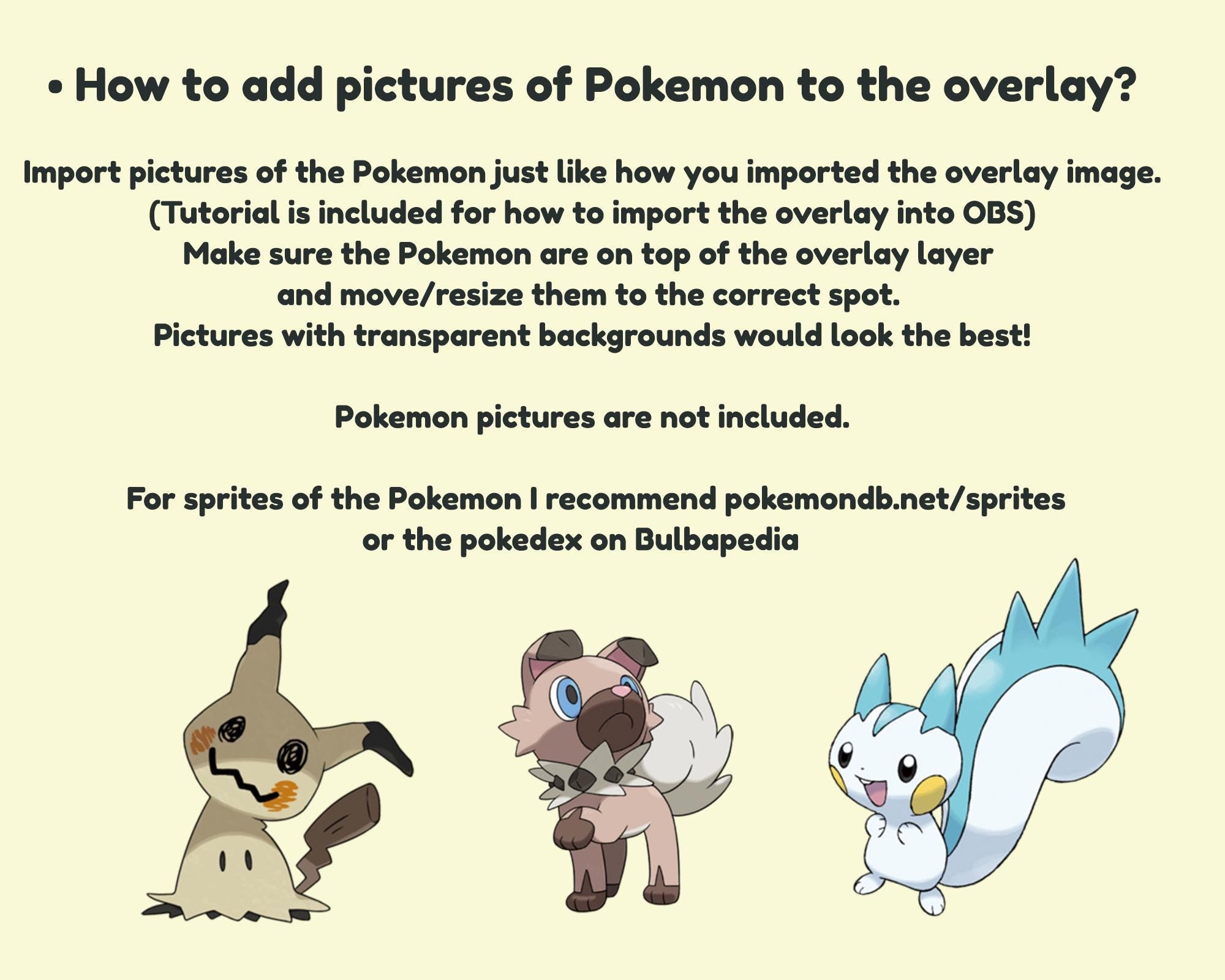 Pokémon | Twitch Youtube Stream Overlay / Customize / Switch, 3DS, DS ...