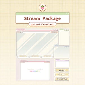 Twitch Youtube Stream Overlay Package /overlay + Alert + Panels ...