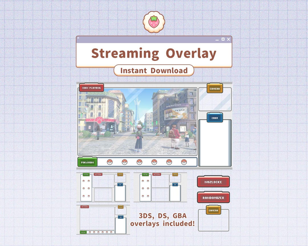 Pokémon | Twitch Youtube Stream Overlay / Customize / Switch, 3DS, DS ...