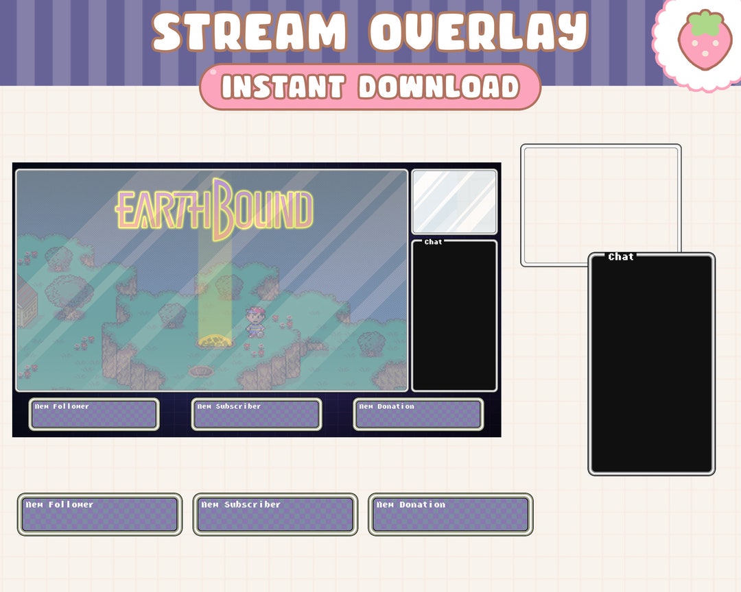 Twitch Stream Overlay / Retro / Simple / Earthbound Inspired / SNES - Etsy