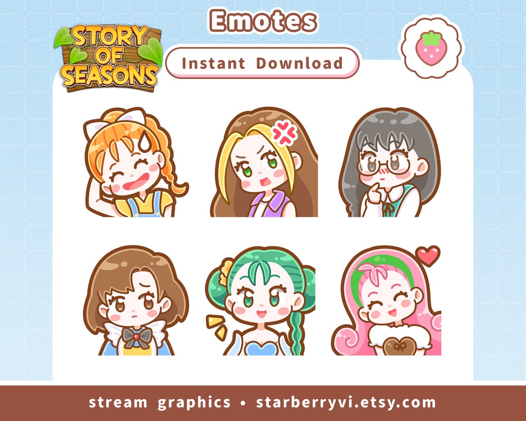 Twitch Youtube Discord Emotes / Story of Seasons Harvest Moon / Friends ...