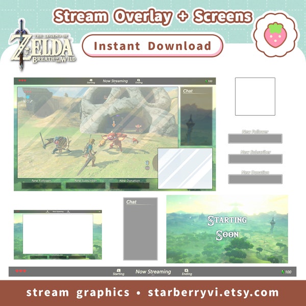 Zelda Twitch Overlay - Etsy