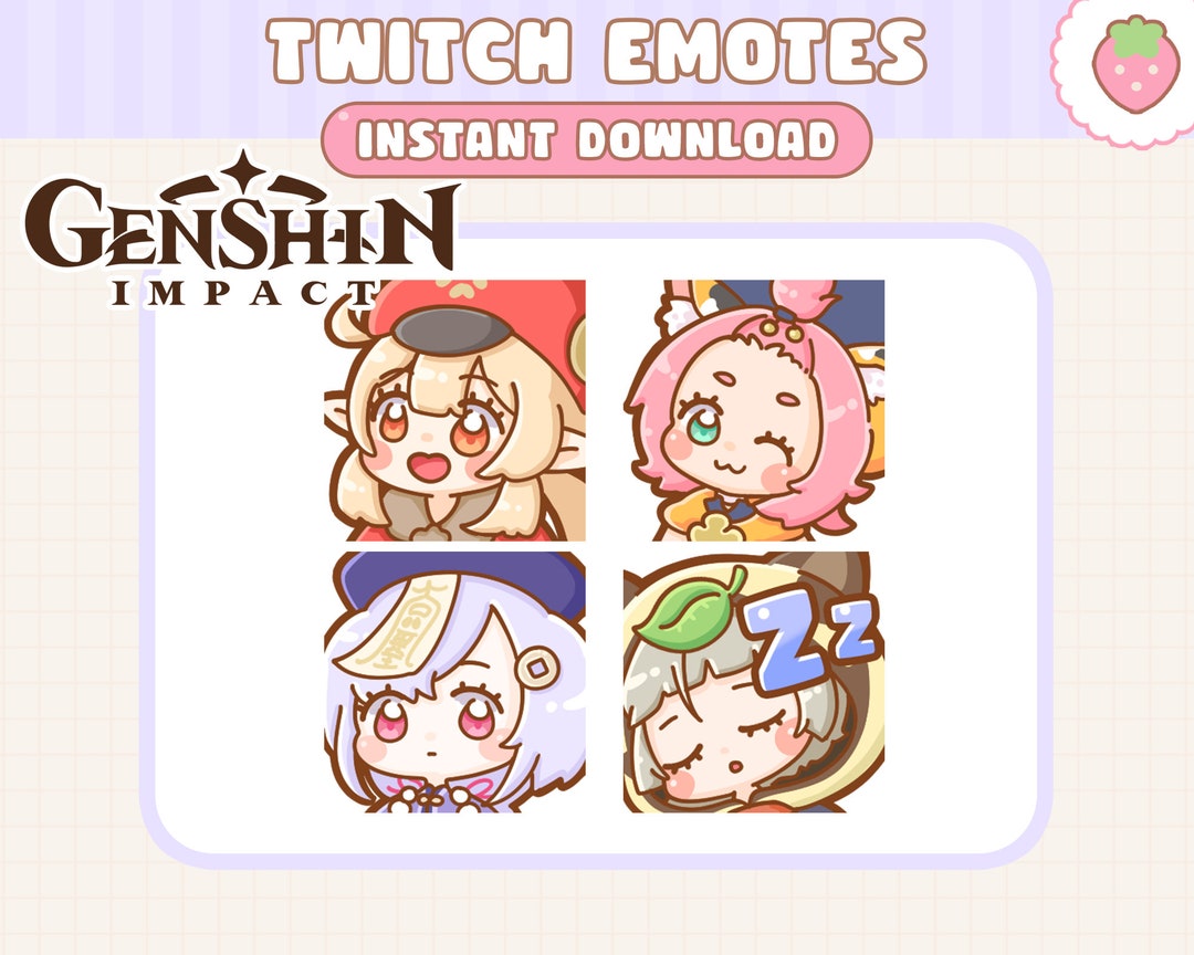 Twitch Discord Emotes / Genshin Impact / Klee, Diona, Qiqi, Sayu - Etsy
