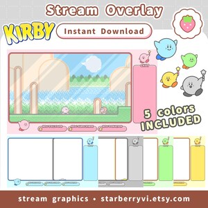 Stream Overlay / Customize / Kirby Retro Themed - Etsy