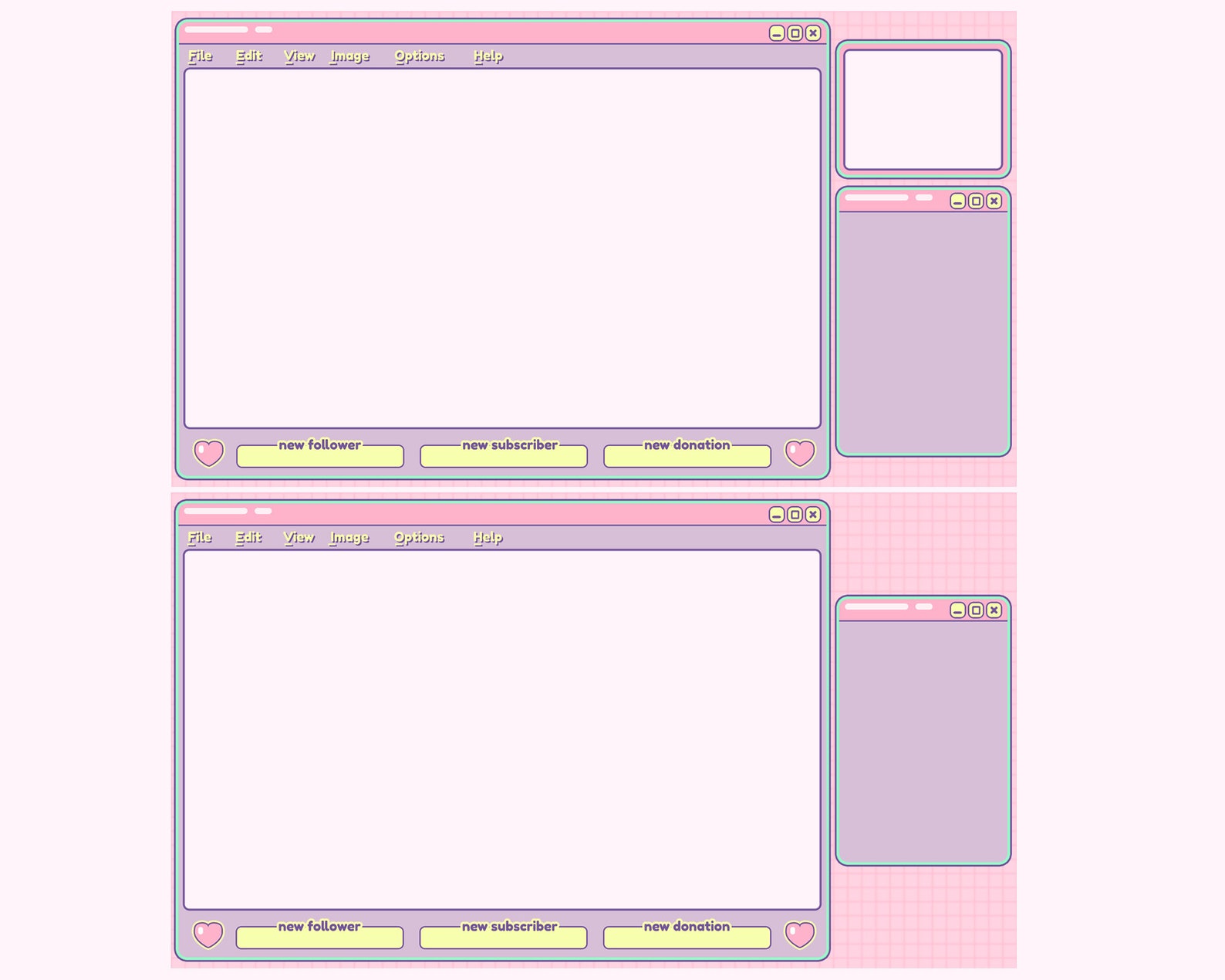Twitch Stream Overlay / Ventanas pastel / Kawaii Cute - Etsy México