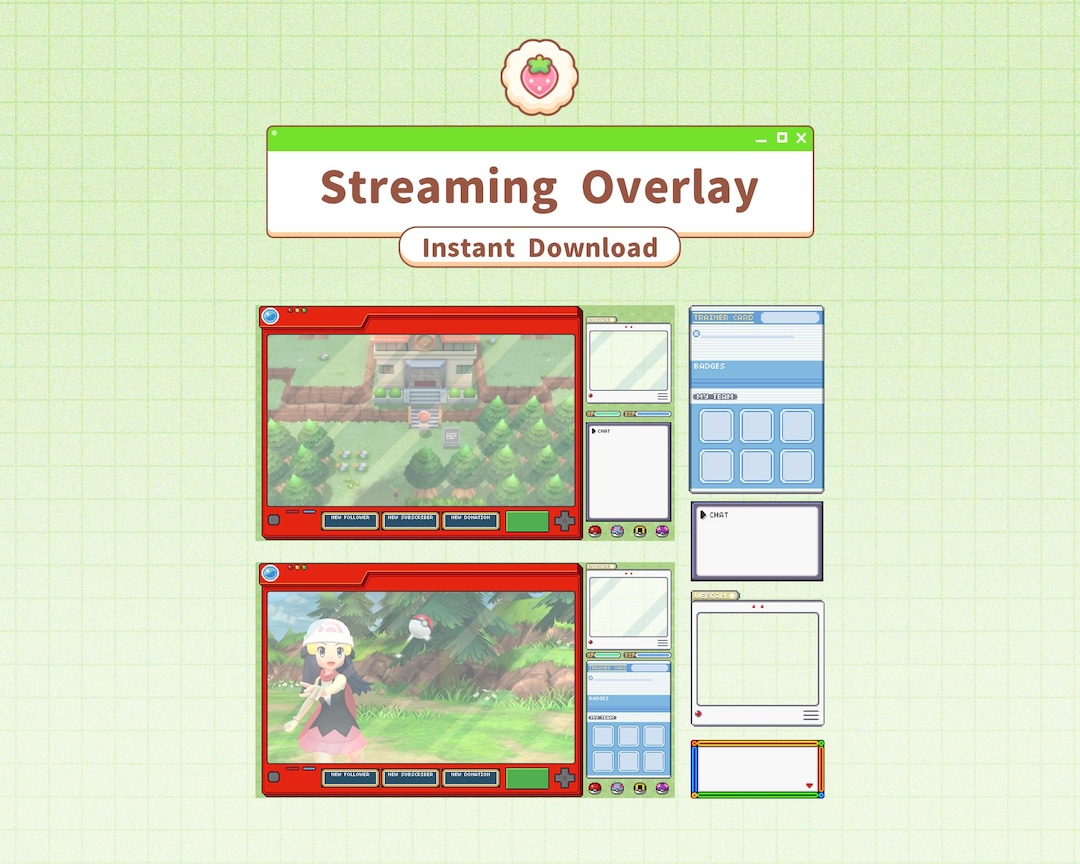 Pokémon | Twitch Stream Overlay / Pixelated Pokémon / Alert / Kawaii ...