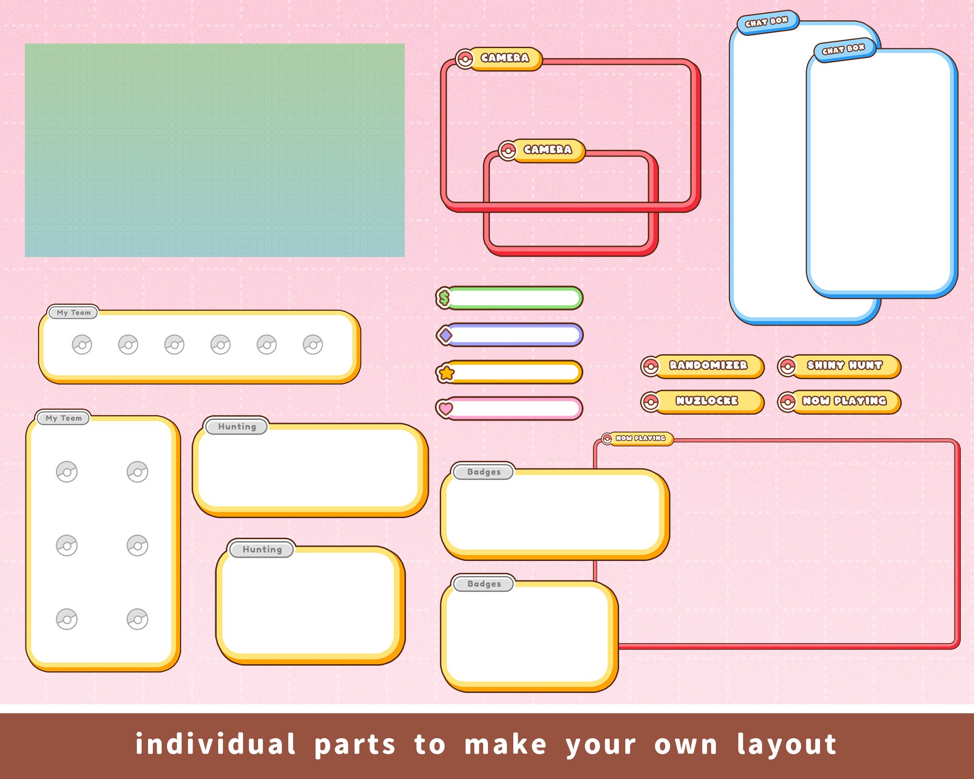 Pokémon | Twitch Youtube Stream Overlay + Twitch Panels / Customize ...