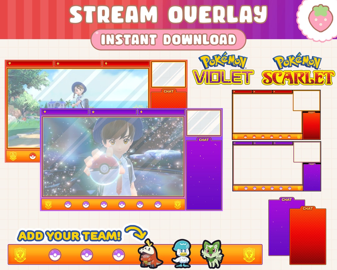 Twitch Stream Overlay / Pokemon / Scarlet Violet - Etsy