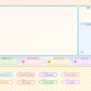 Animal Crossing Theme Twitch Stream Overlay / Cute / Colorful / Kawaii ...