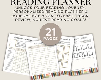 Reading Journal Printable, Reading Planner Printable, Book Reading ...