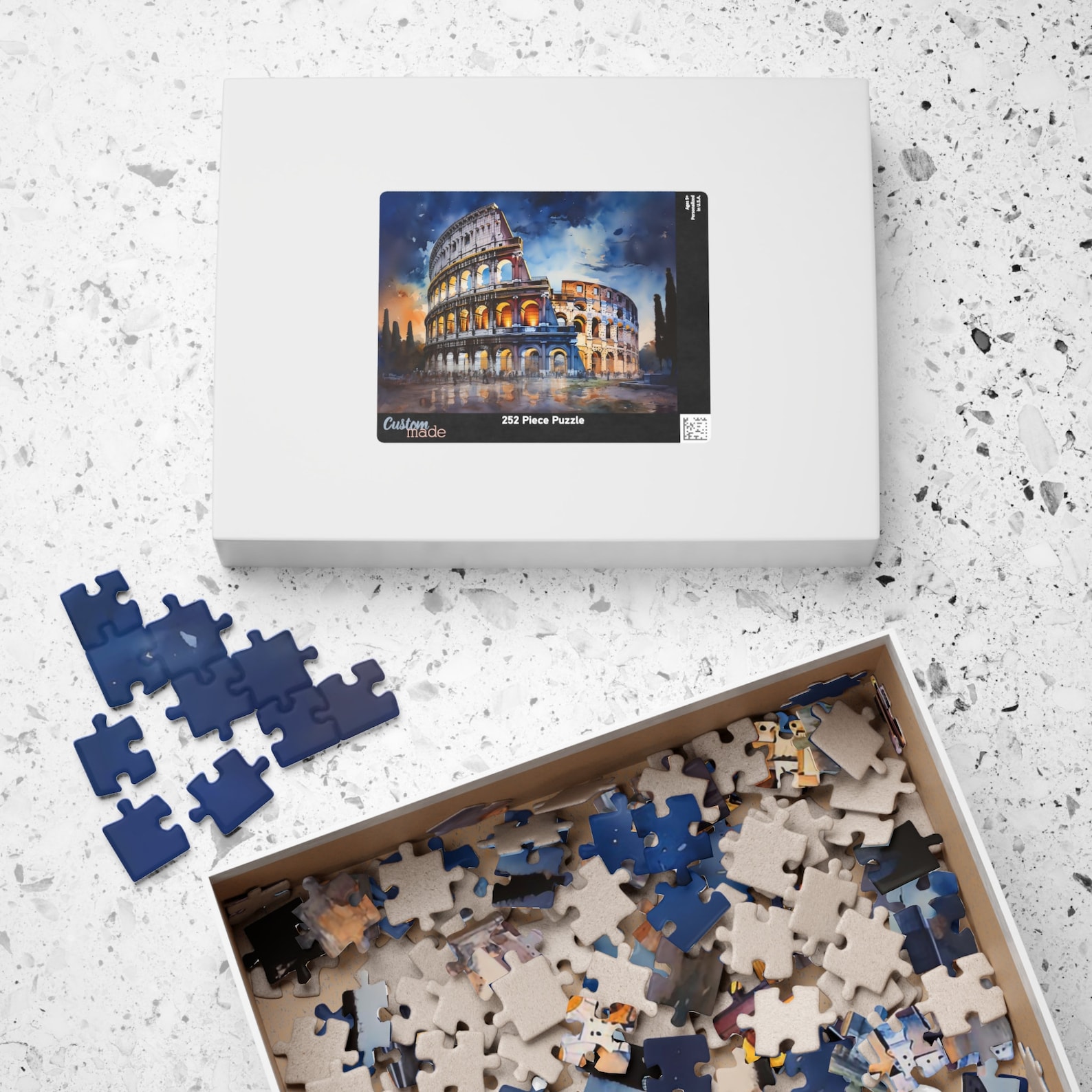 Watercolored Ancient Greece Stadium Jigsaw Puzzle for Adults 110, 252 ...
