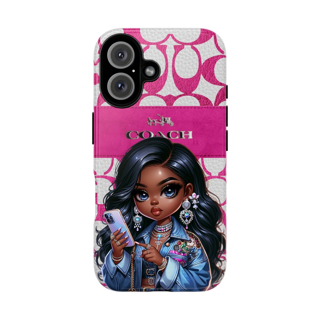 Black Girl Magic Phone Case: Pink Designer Cover, Afrocentric Tech - Etsy