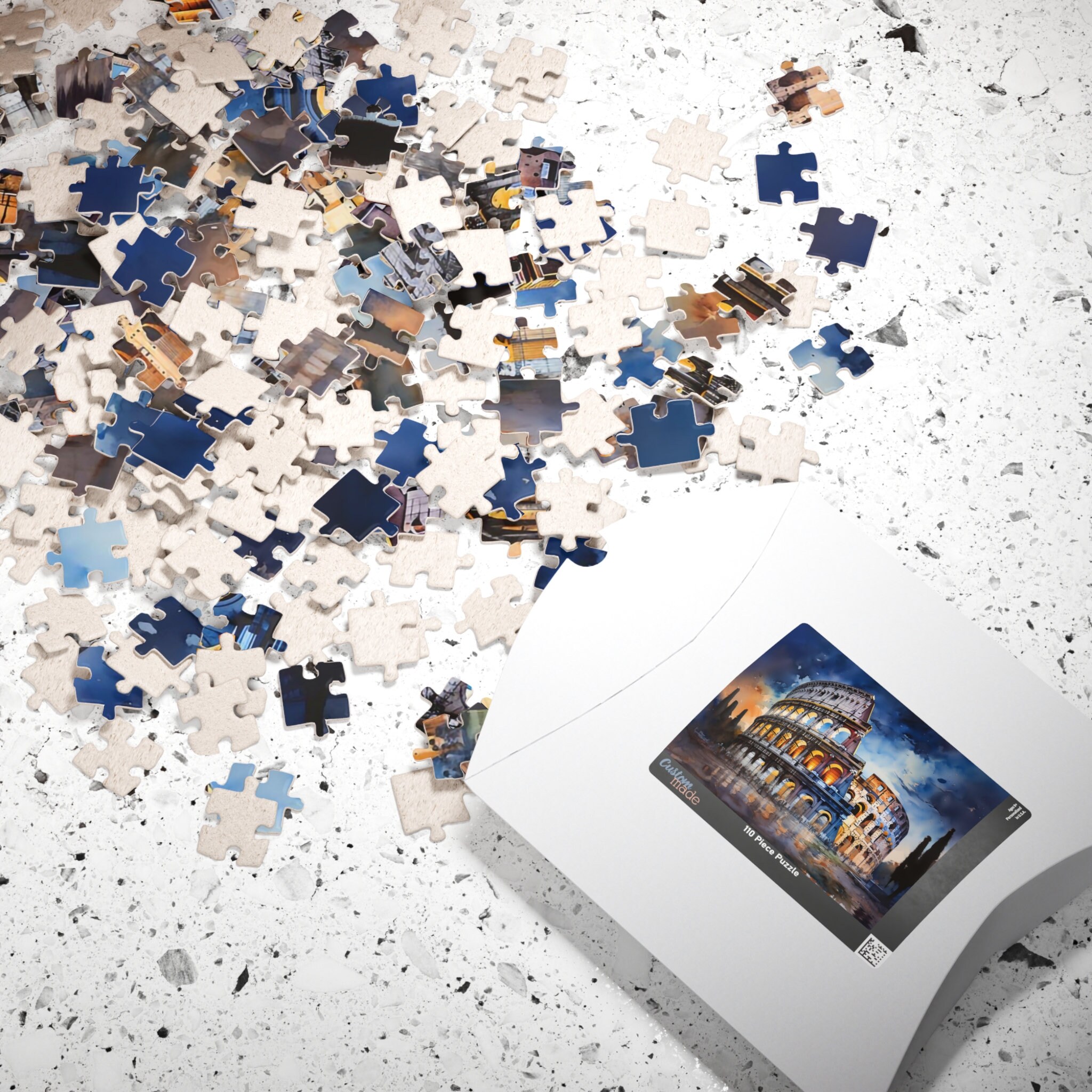 Watercolored Ancient Greece Stadium Jigsaw Puzzle for Adults 110, 252 ...