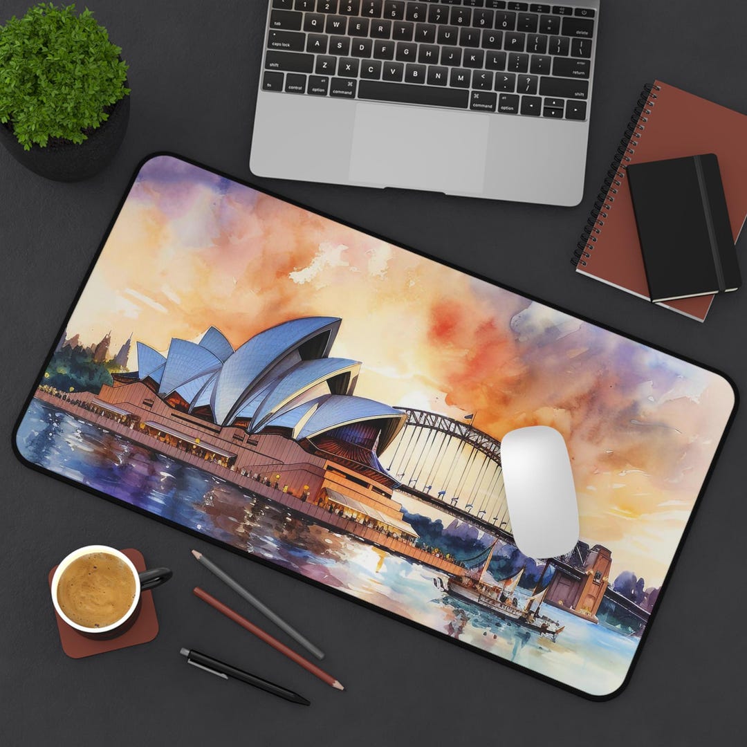 Sydney Opera House Desk Mat: Artistic Workstation Decor - Etsy