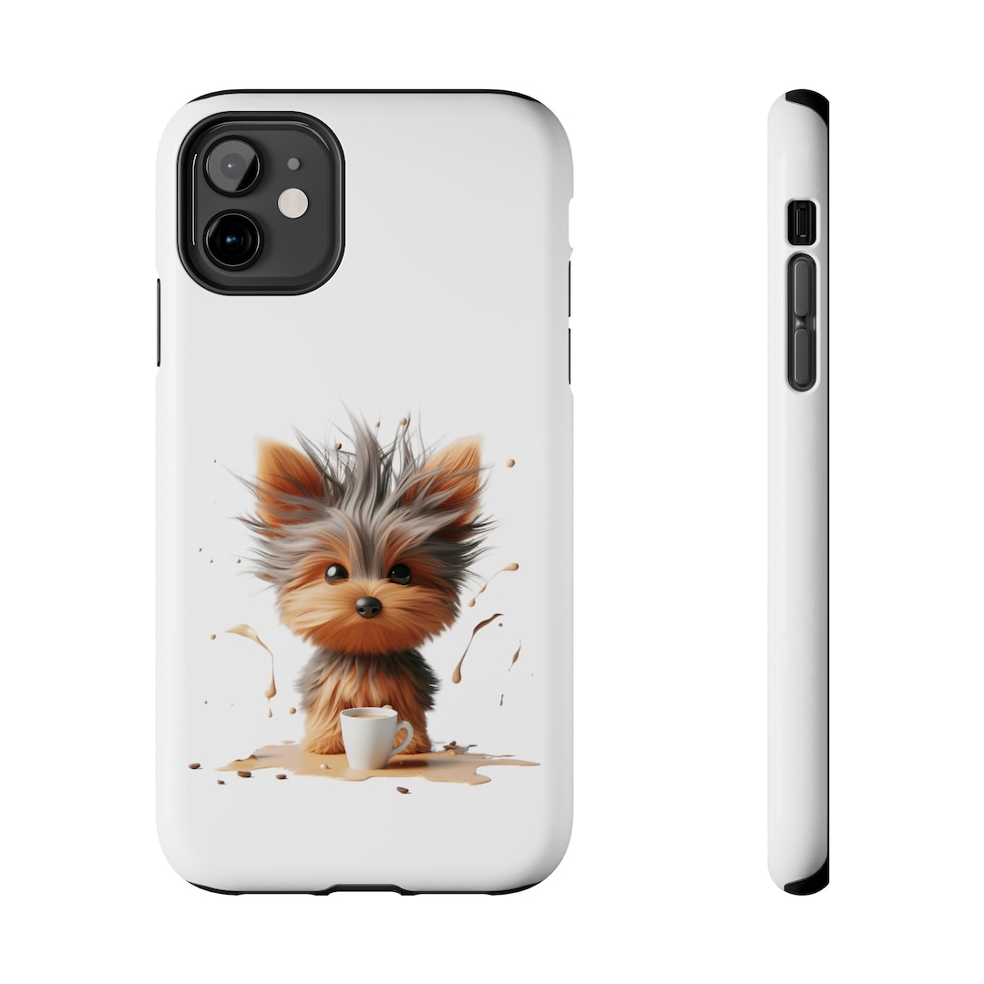 Yorkie With Coffee Mess iPhone Case: Dog Lover Gift - Etsy